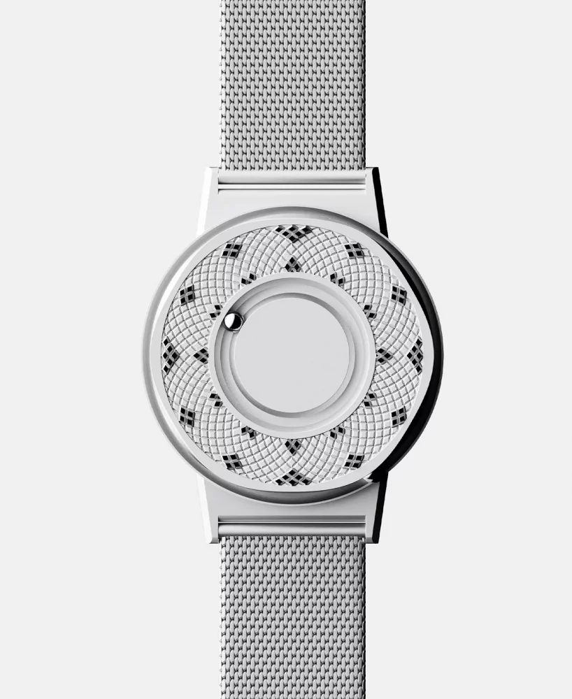 Men's silver Eone watch with steel strap Switch Sunflower - Silver 40MM