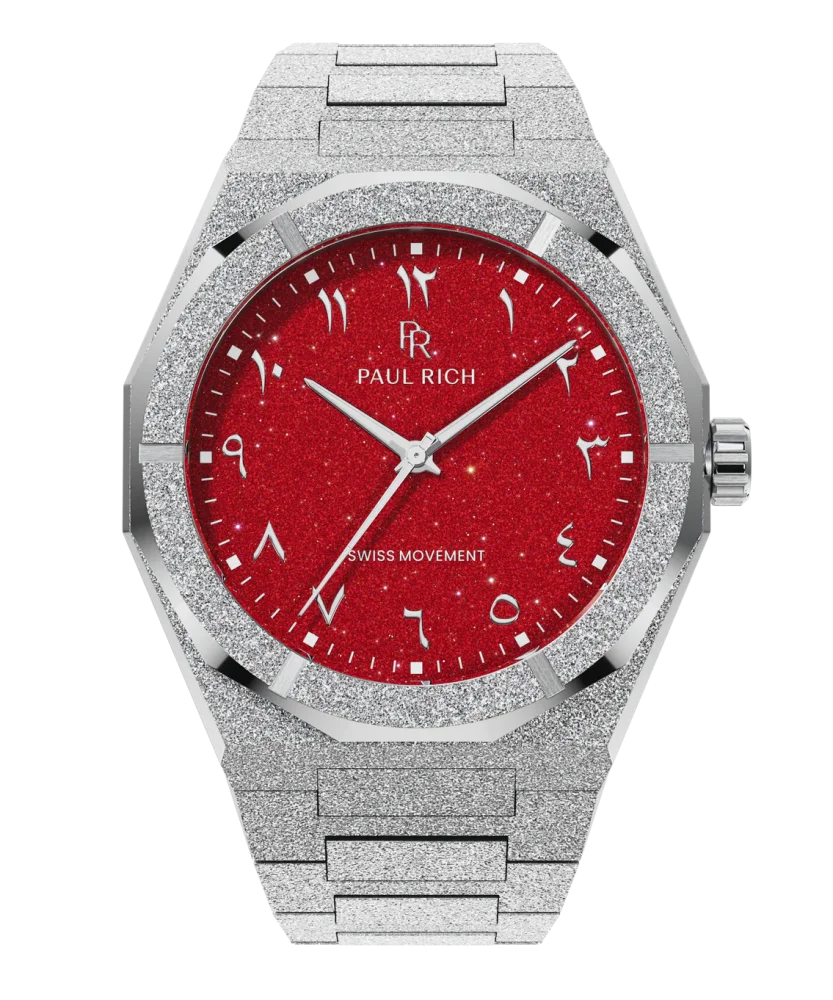 Men's silver Paul Rich watch with steel strap Frosted Star Dust II ...