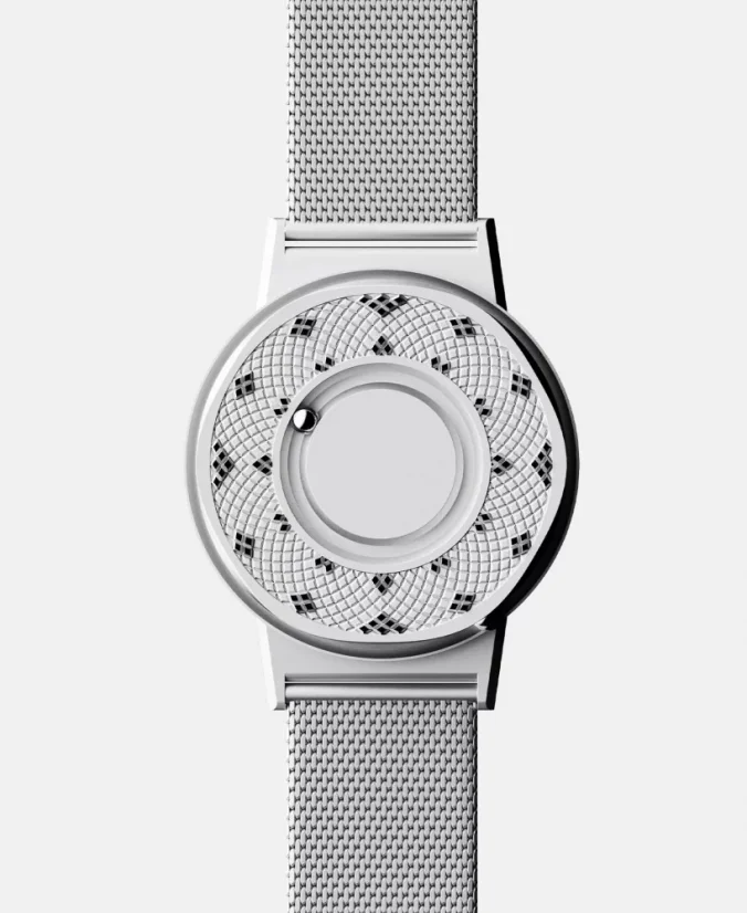 Men's silver Eone watch with steel strap Switch Sunflower - Silver 40MM