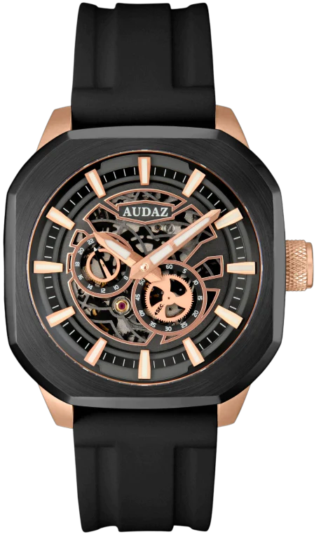 Men's black Audaz watch with rubber strap Maverick ADZ 3060-04 ...