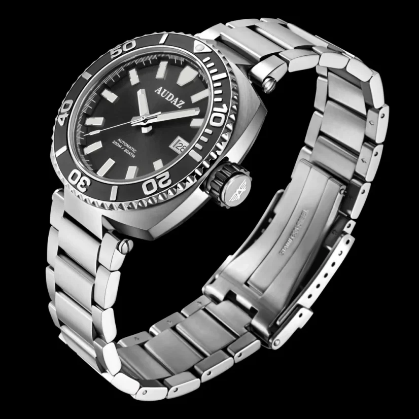 Men's silver Audaz watch with steel strap King Ray ADZ-3040-01 ...