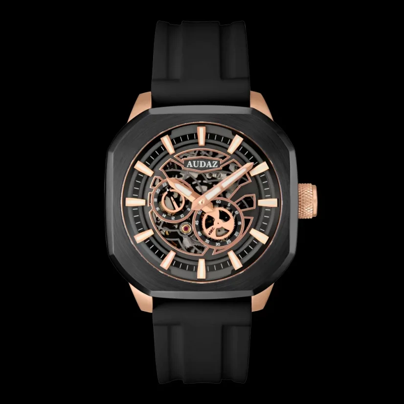 Men's black Audaz watch with rubber strap Maverick ADZ 3060-04 ...