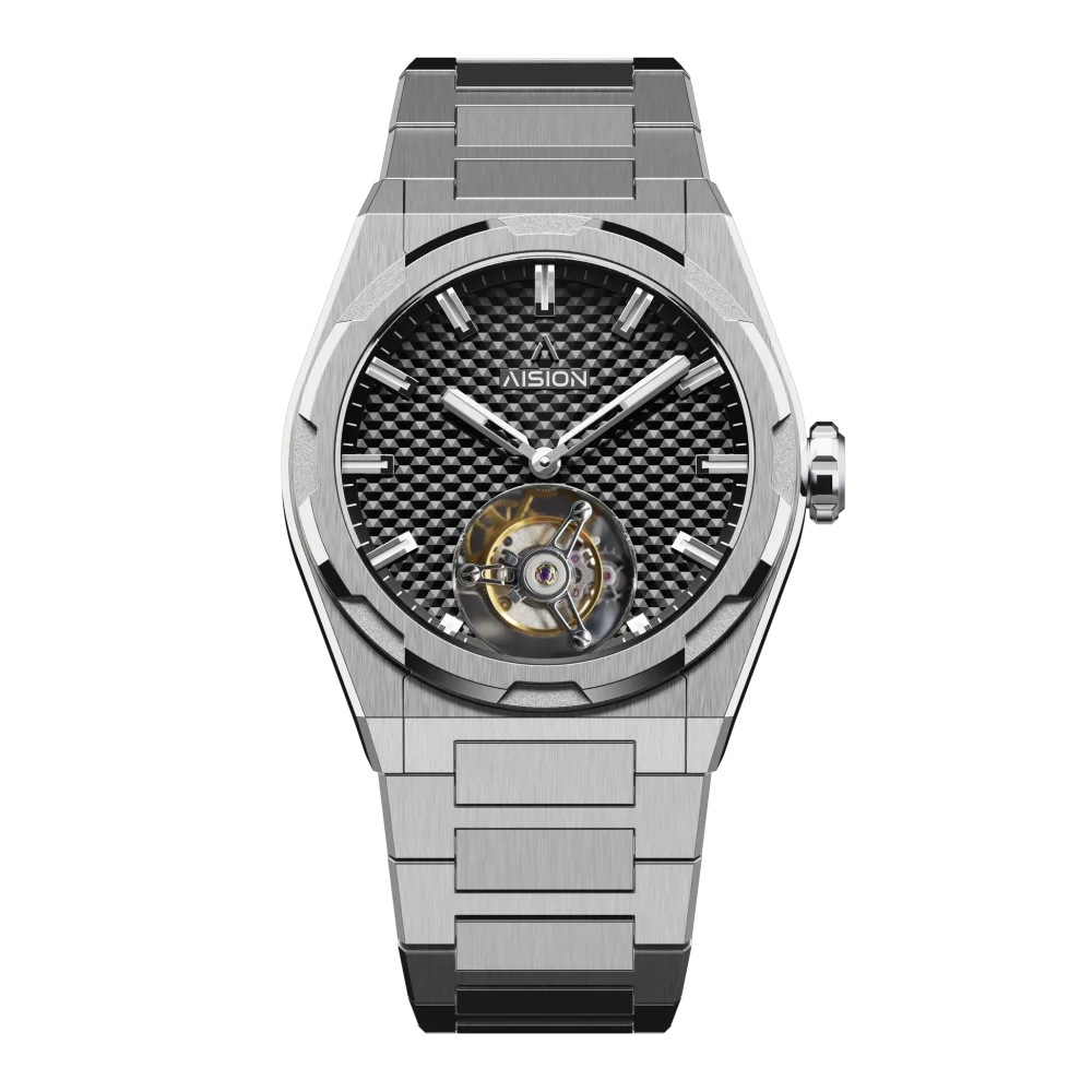 Men's silver Aisiondesign Watches with steel Tourbillon Hexagonal ...