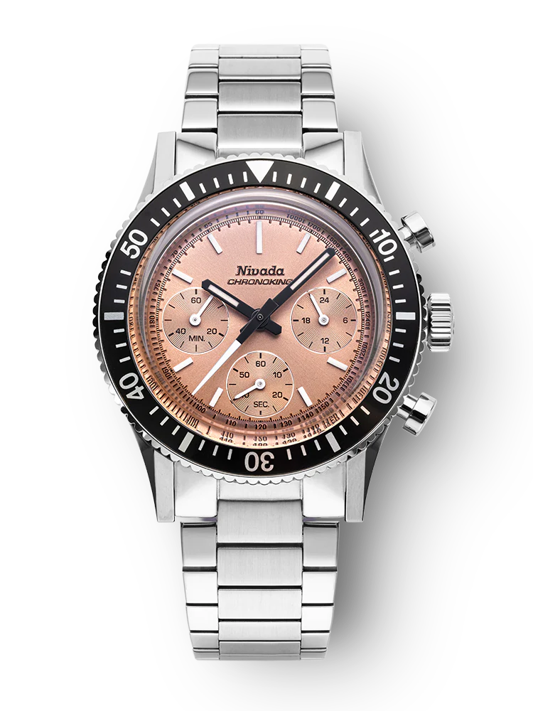 Men's silver Nivada Grenchen watch with steel strap Chronoking ...