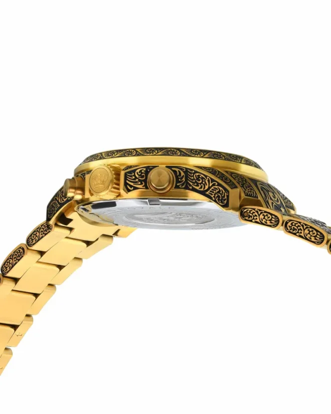 Men's gold Louis XVI watch with steel strap Palais Royale No Diamond ...