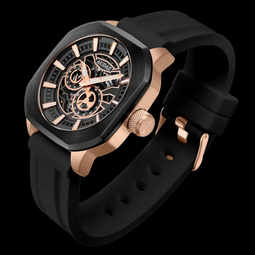 Men's black Audaz watch with rubber strap Maverick ADZ 3060-04 ...